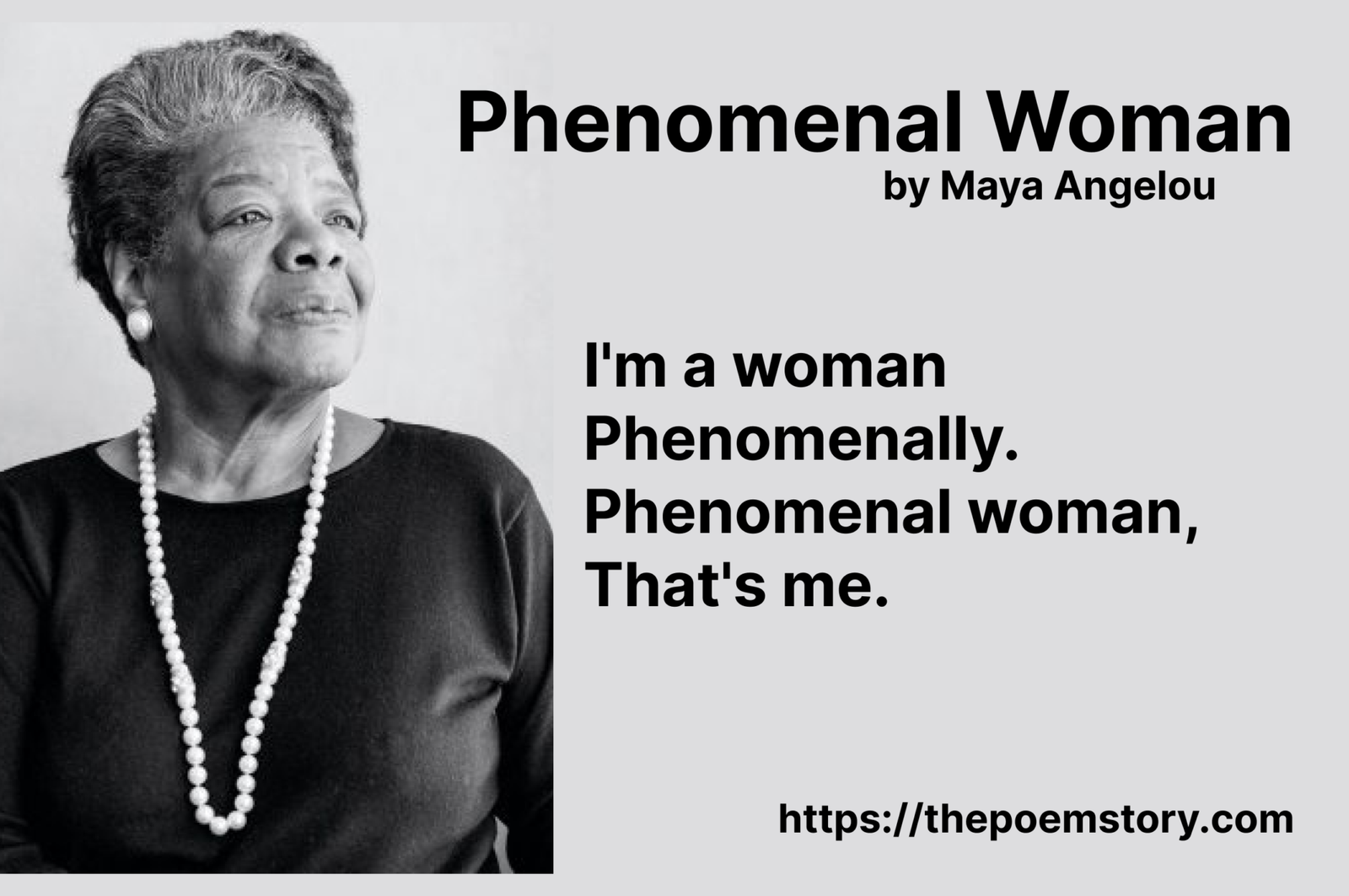 Phenomenal Woman - A Poem by Maya Angelou - ThePoemStory