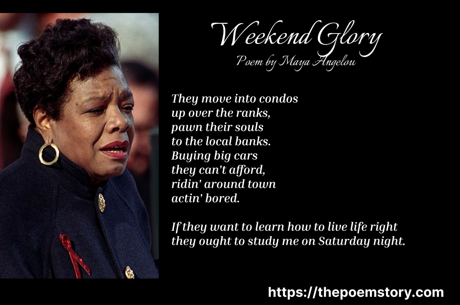 Weekend Glory by Maya Angelou - Finding Joy Beyond Wealth ...